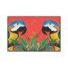 Parrot Heads Tropical Rug Floor Mat for Indoor or Outdoor With - Etsy