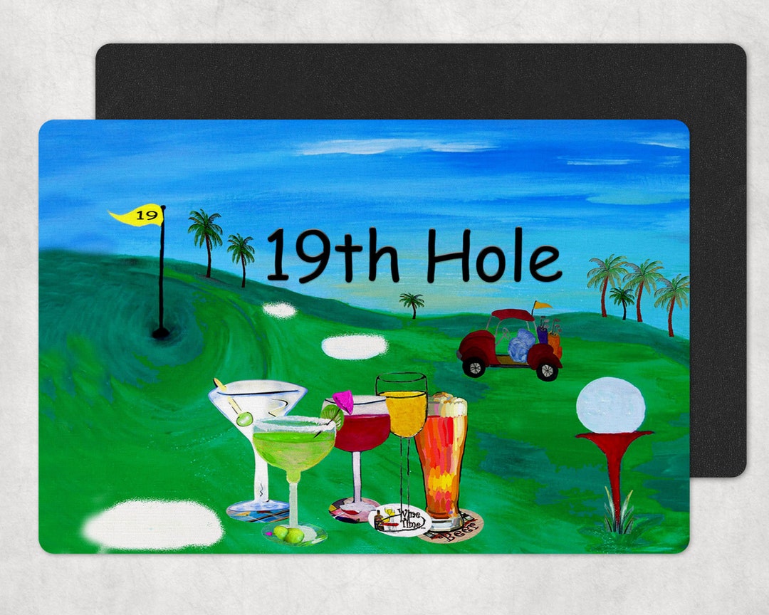 19th Hole Golf Bar Neoprene Placemat: Golf Decor Gift - Etsy