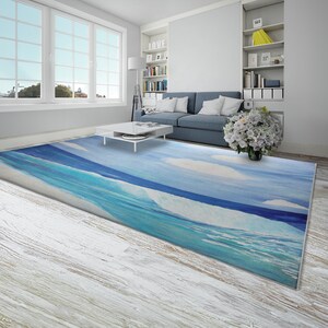 Beach Wave Coastal Home Area Rugs and Runner With My Art. Area Rugs - Etsy