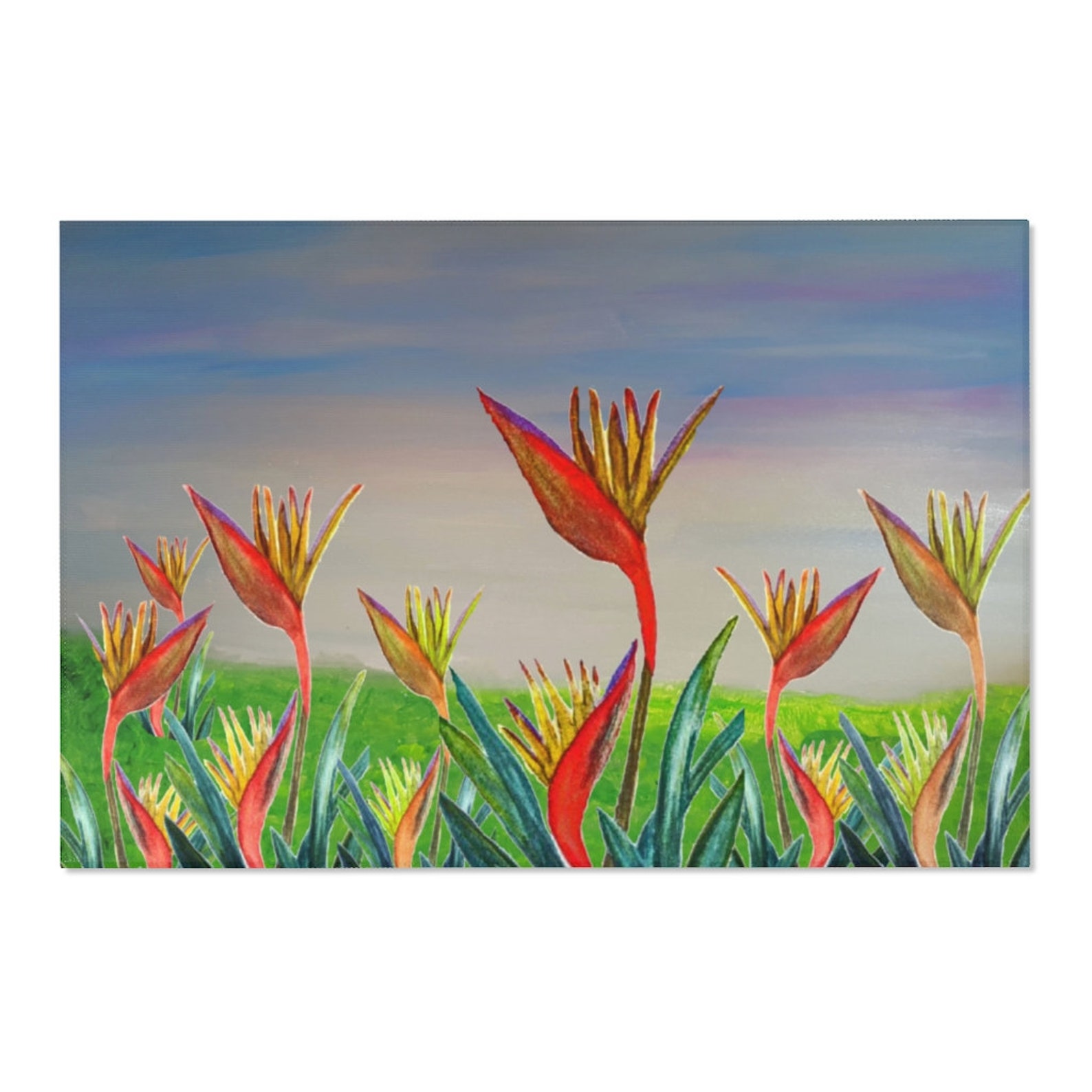 Bird of Paradise Tropical Colorful Floral Indoor Area Rugs - Etsy