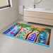 Surfboards and Palm Trees Coastal Home Beach Rug Floor Mat for Indoor ...