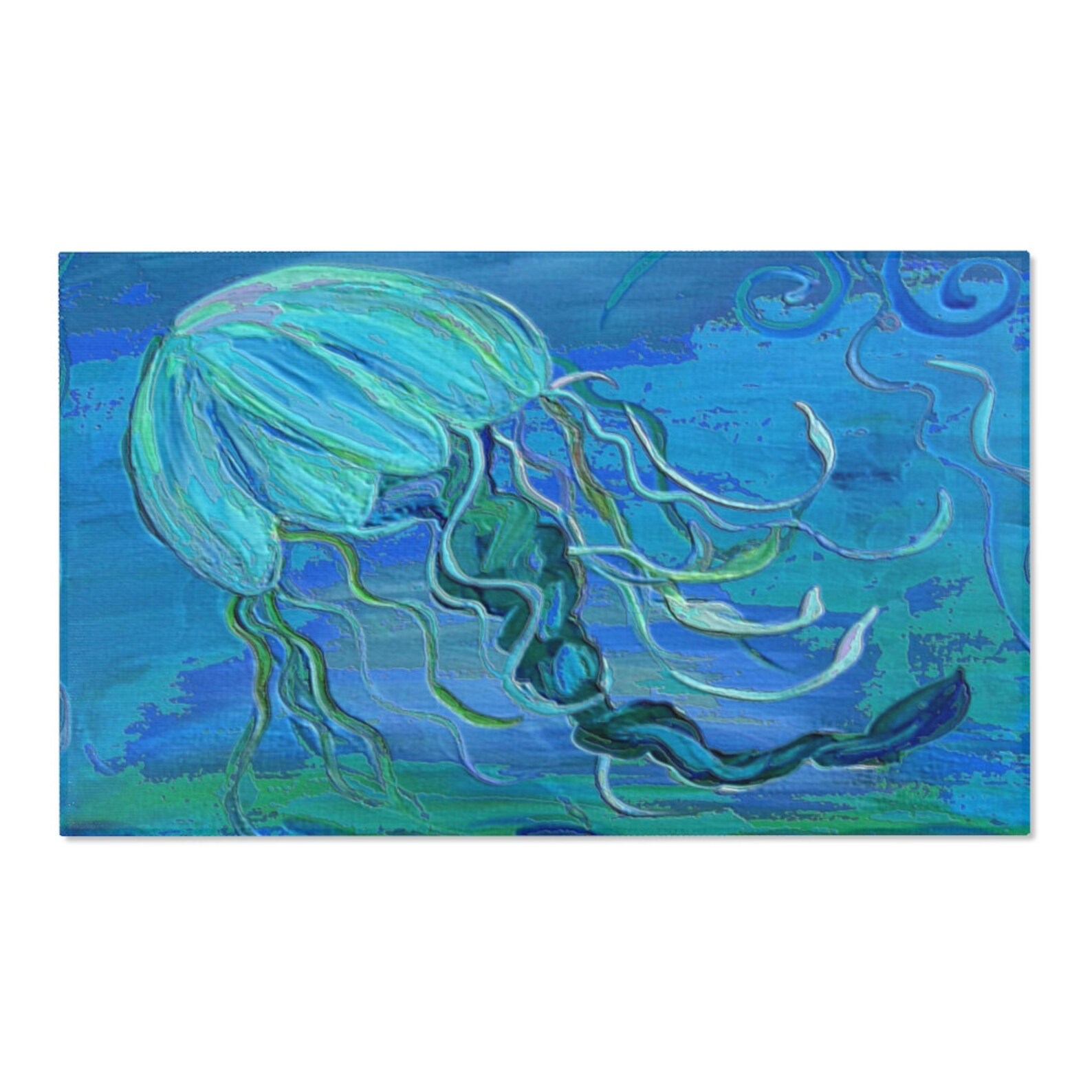 Jelly Fish Sea Life Indoor Coastal Home Area Rugs With My Art. - Etsy