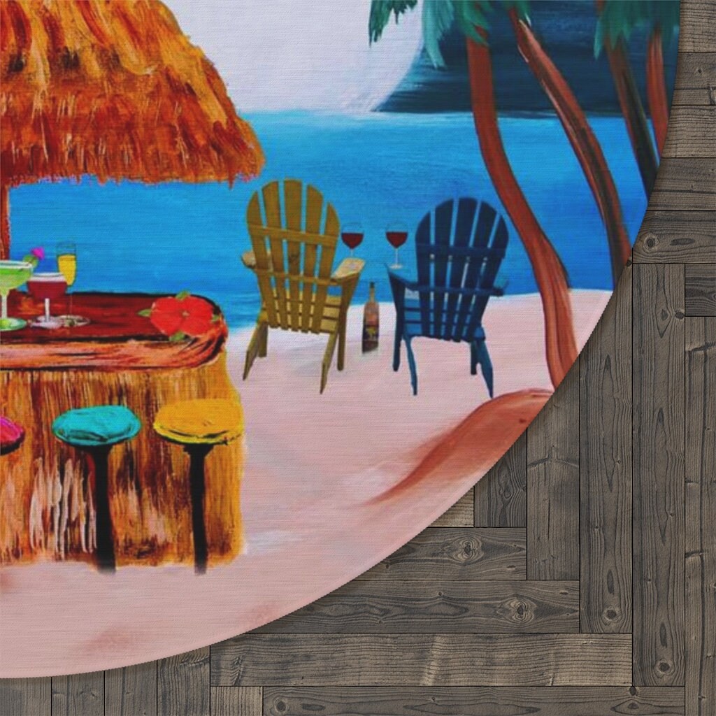 Tiki Beach Tropical Cocktail Bar Design Coastal Home 60 - Etsy