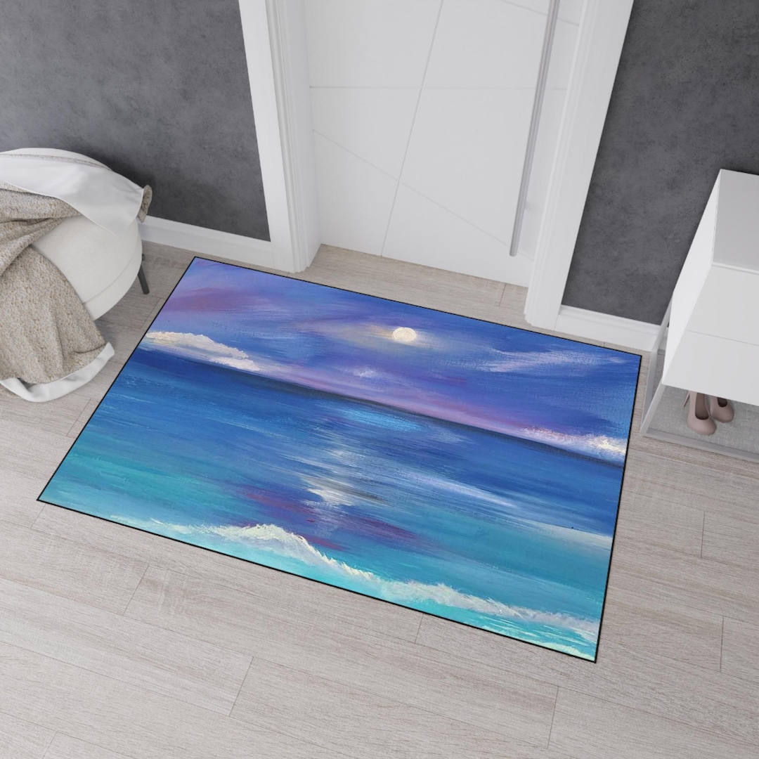 Ocean Sunset Heavy Duty Floor Mat, Coastal Decor, Indoor/outdoor Rug ...