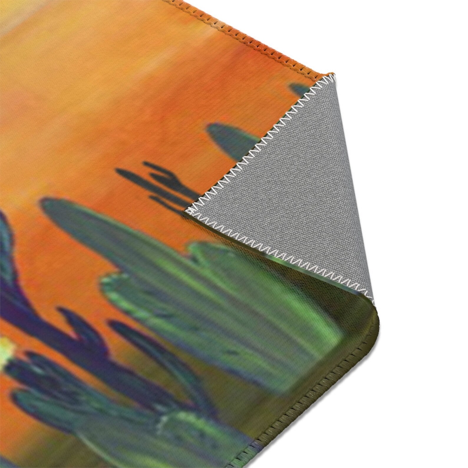Desert Sunset Cactus Flowers Indoor Area Rugs of My Art. - Etsy