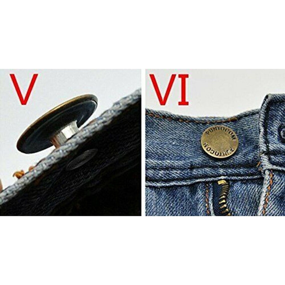 Jean Buttons With Rivets Choose From Bronze or Silver Color in - Etsy