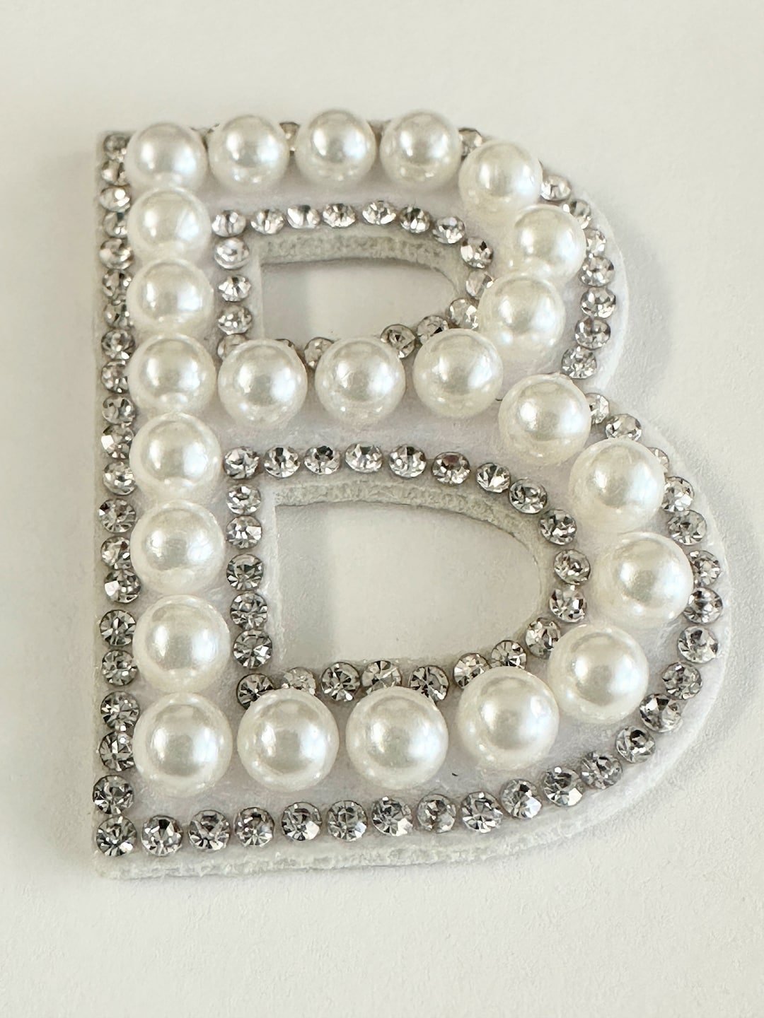 3-D Rhinestone Alphabet Iron on Patch Appliques, Gold and Silver ...