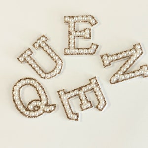 3-D Rhinestone Alphabet Iron on Patch Appliques, Gold and Silver ...