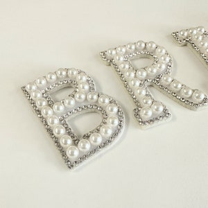 3-D Rhinestone Alphabet Iron on Patch Appliques, Gold and Silver ...
