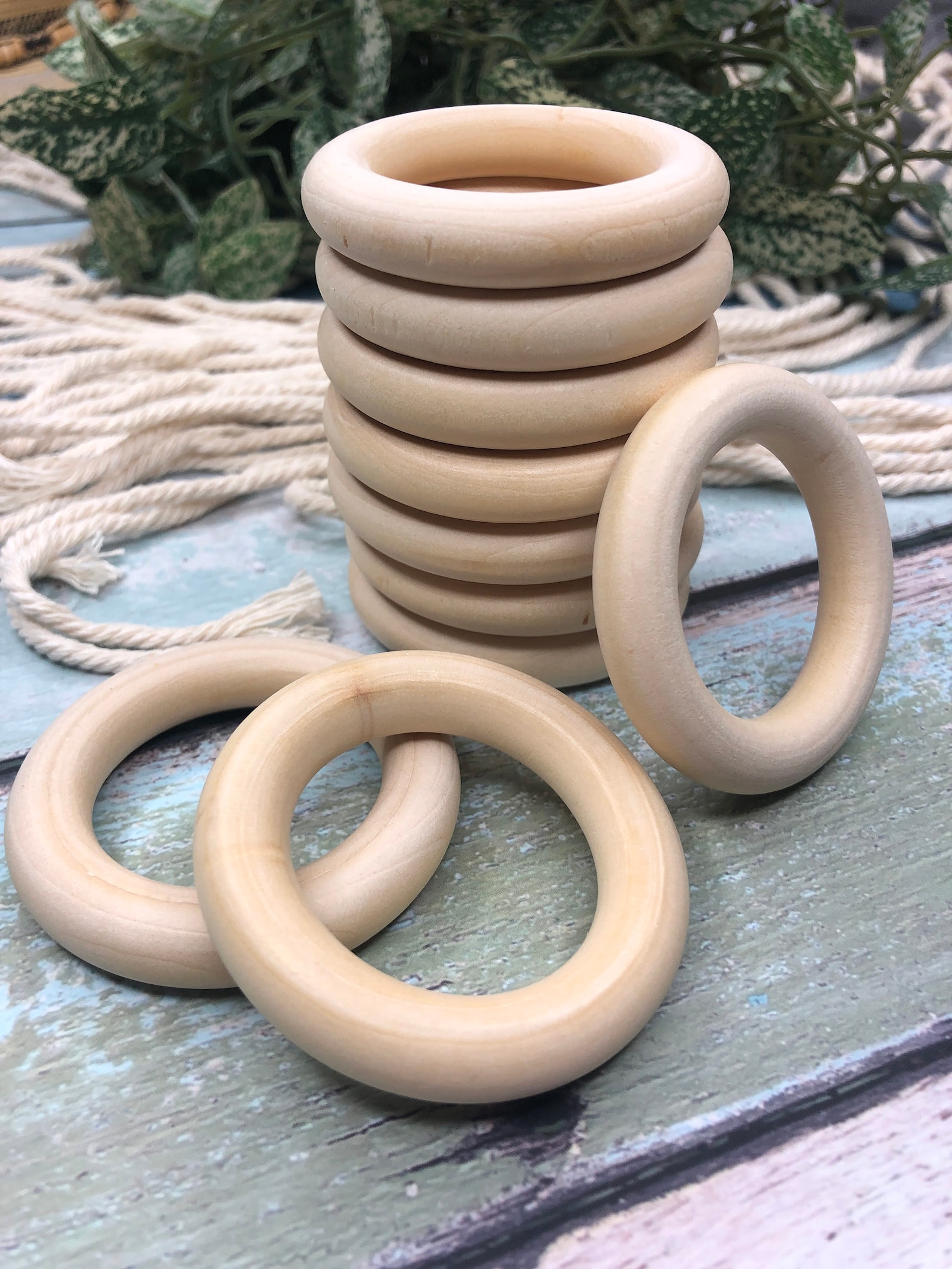70mm Wooden Rings 2.75 Inches Wood Rings for Macrame Large | Etsy