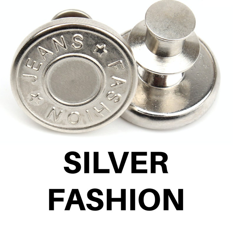 Jean Buttons 17mm Button Pins for Jeans No Sew Instant Button | Etsy