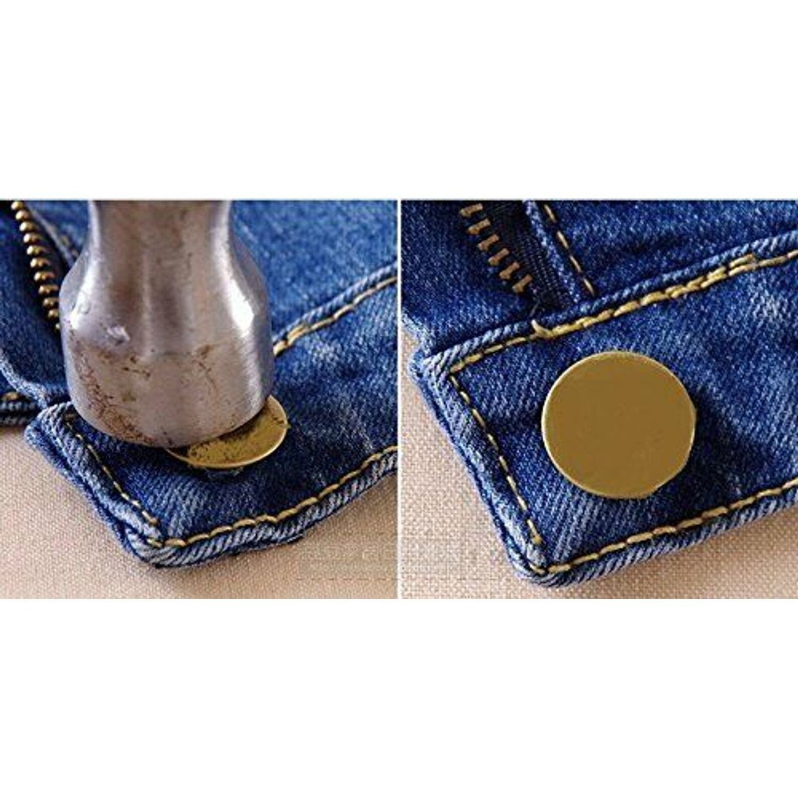 Jean Buttons With Rivets Choose From Bronze or Silver Color in - Etsy