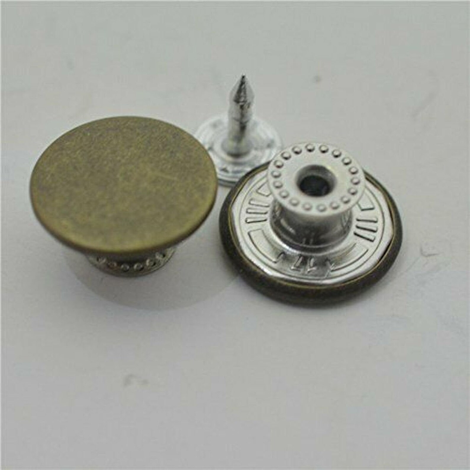 Jean Buttons With Rivets Choose From Bronze or Silver Color in - Etsy