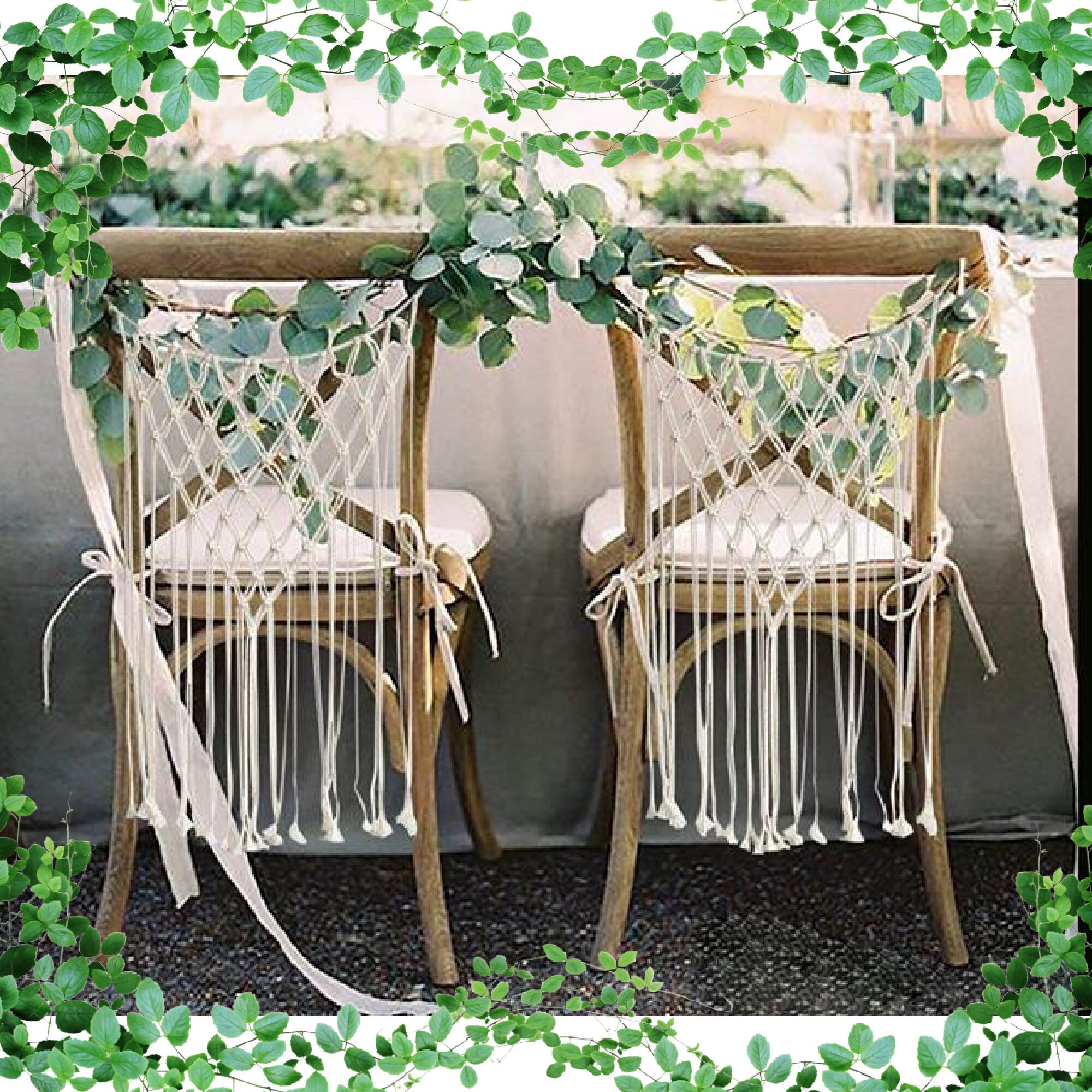 Two 2 Macrame Chair Backs Wedding Chair Back Boho Wedding - Etsy