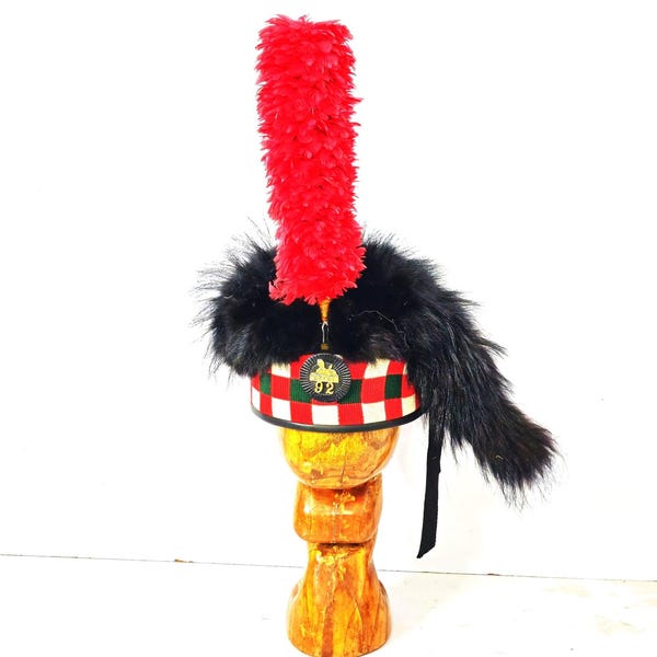 92nd Gordon Highlanders 1815 Feather Bonnet Hat Reproduction - Etsy