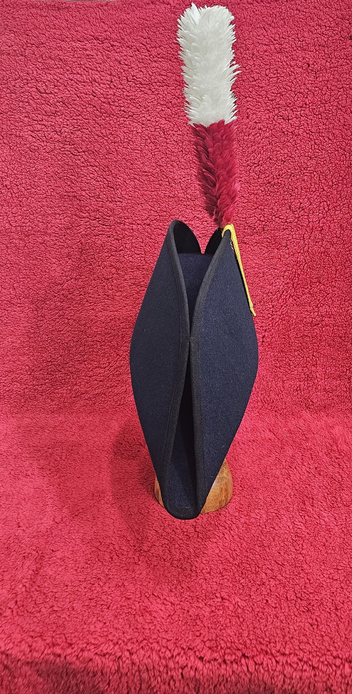 Bicorne With Black Trim - Italian Cocked Hat - Red White Green Cockade ...