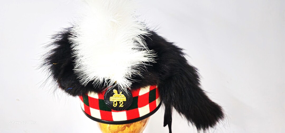 92nd Gordon Highlanders 1815 Feather Bonnet Hat Reproduction - Etsy