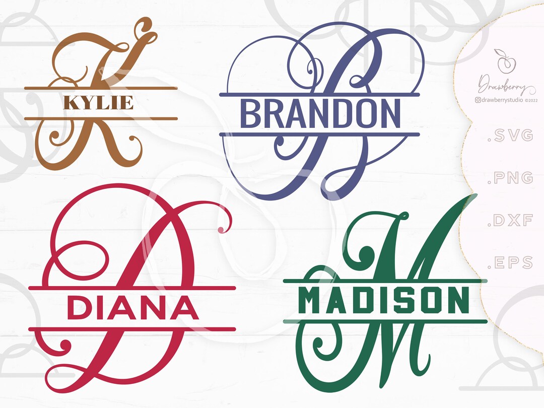 Split Monogram Svg / Monogram Split Alphabet Monogram Letters - Etsy