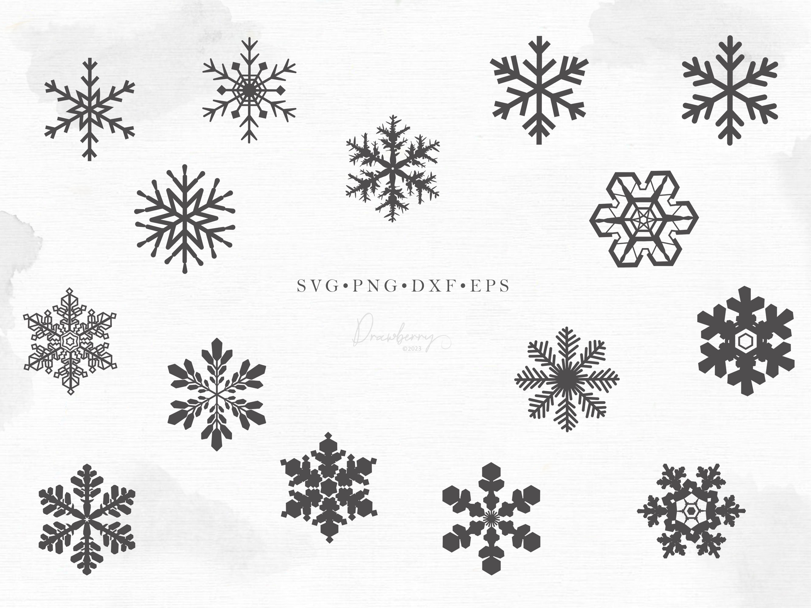 Snowflake Svg Bundle, Christmas Snow / Svg, Png, Eps, Dxf / Winter Snow ...