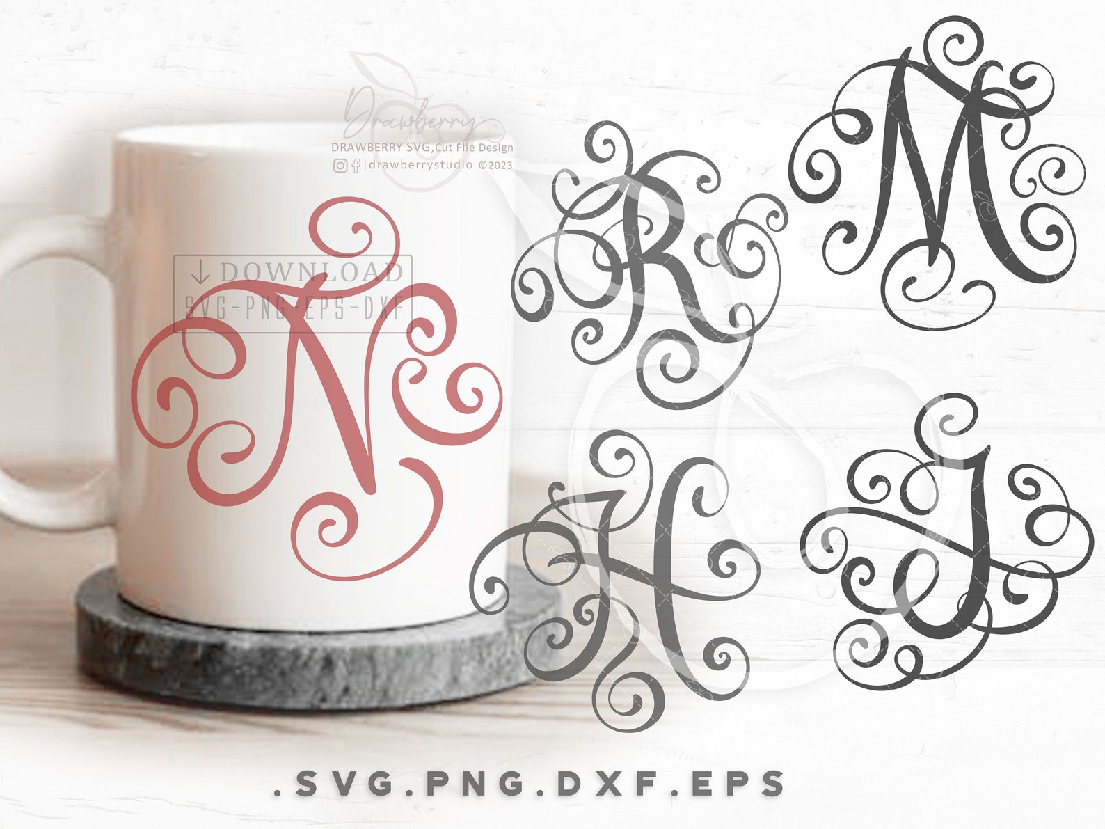 Flourish Letters Svg Monogram Svg Fancy Letters Alphabet - Etsy