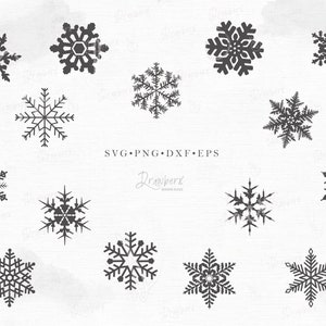 Christmas Snow Svg Bundle, Snowflake / Svg, Png, Eps, Dxf / Hello ...