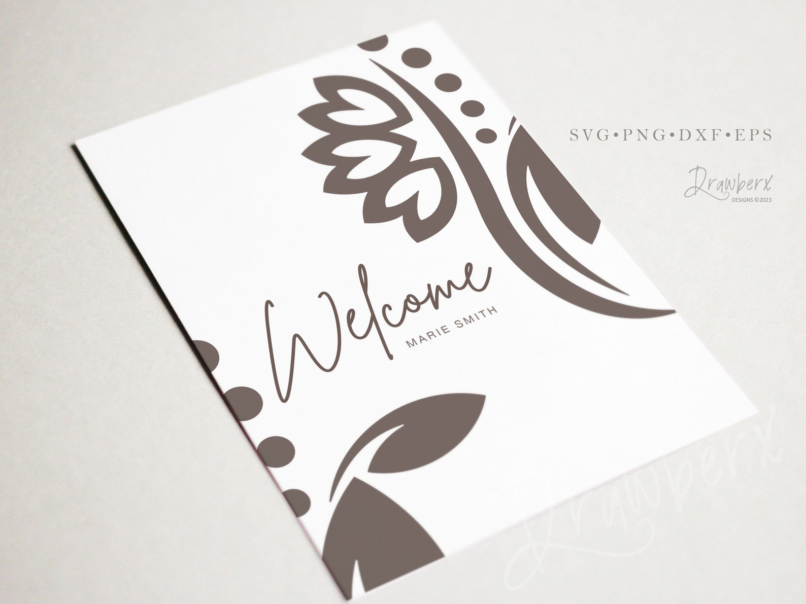 Dots and Floral Swirl and Flourish Svg, Decorative Scroll Design, Vine ...