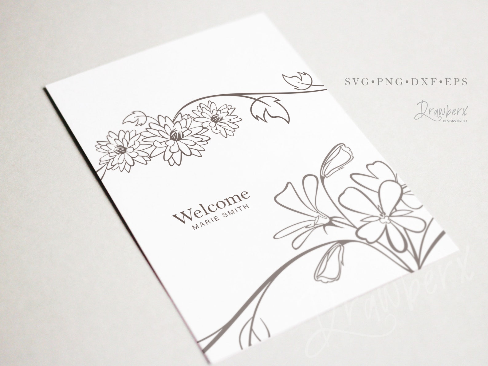 Floral Border Svg / Botanical Divider Svg, 40 Flower Swirl Design ...