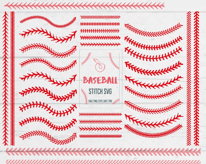 Baseball Stitches Svg, Softball Laces Svg, Baseball Thread, Seams ...