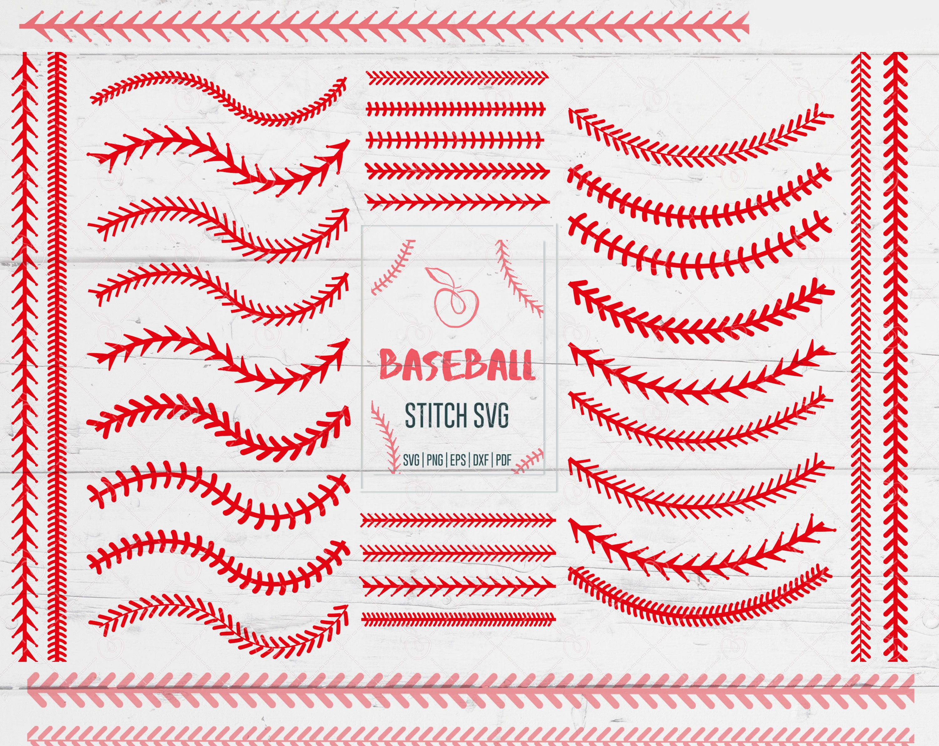 Baseball Stitches Svg, Softball Laces Svg, Baseball Thread, Seams ...