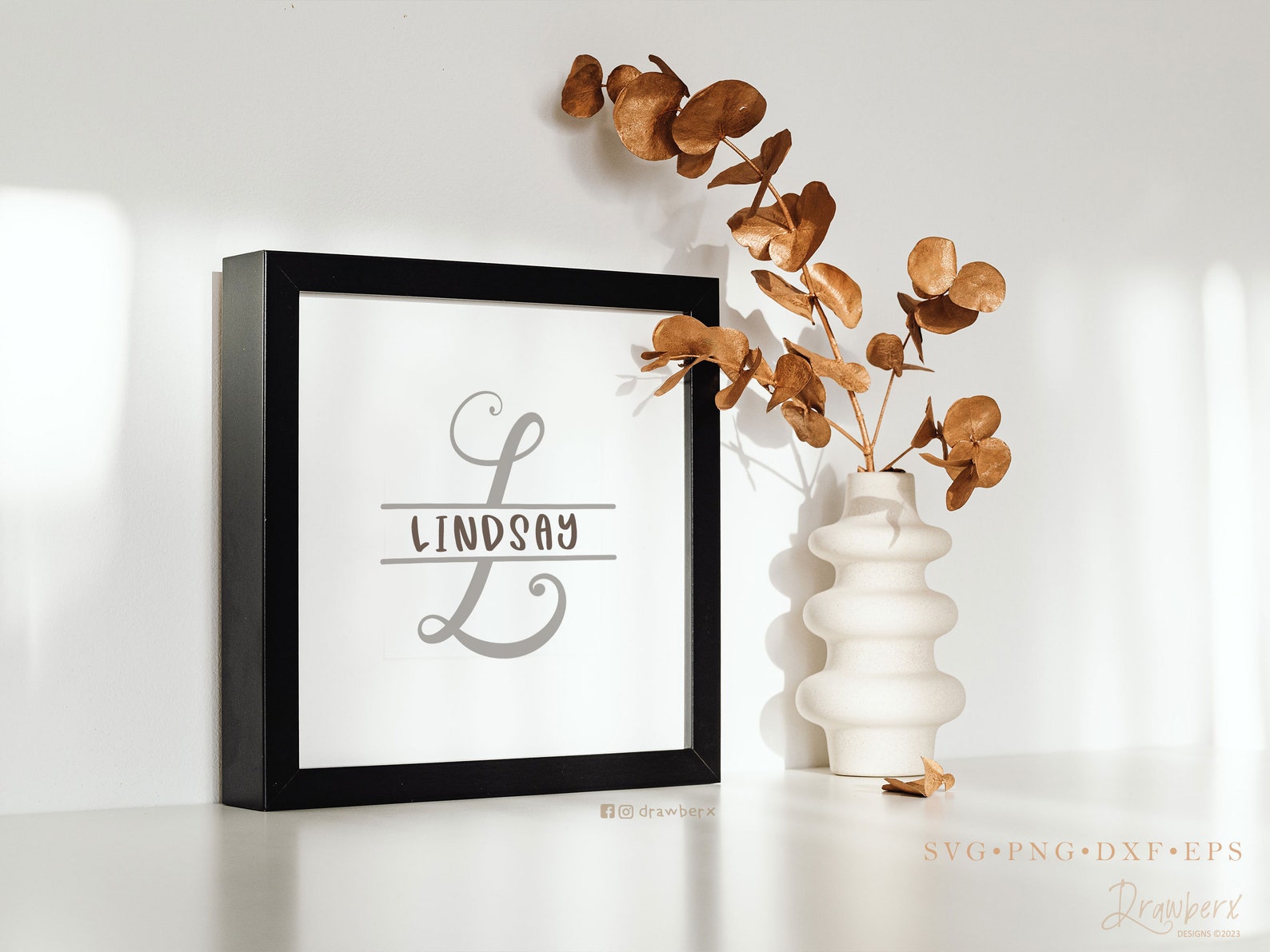 Split Letter Svg Bundle, Script Monogram Alphabet, Hand Lettered Split ...