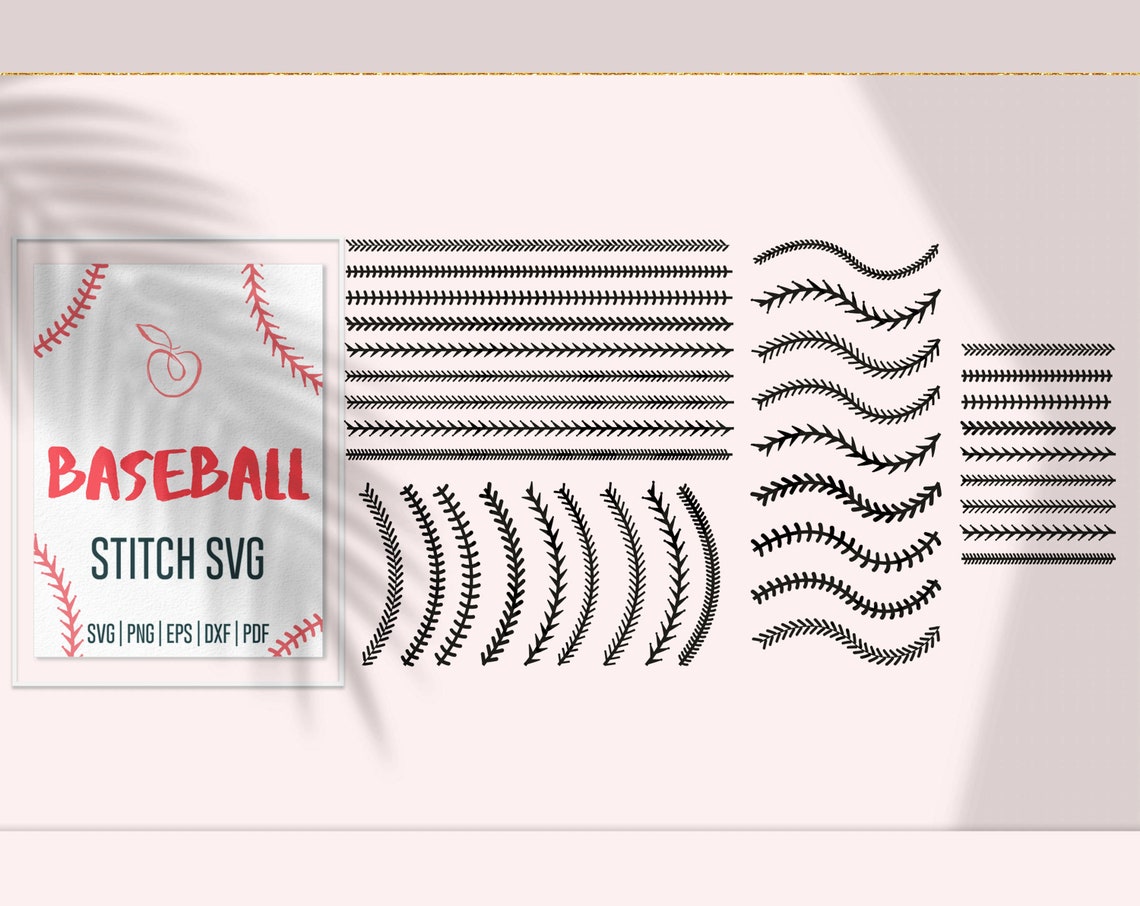 Baseball Stitches svg, softball laces svg, Baseball thread, seams ...