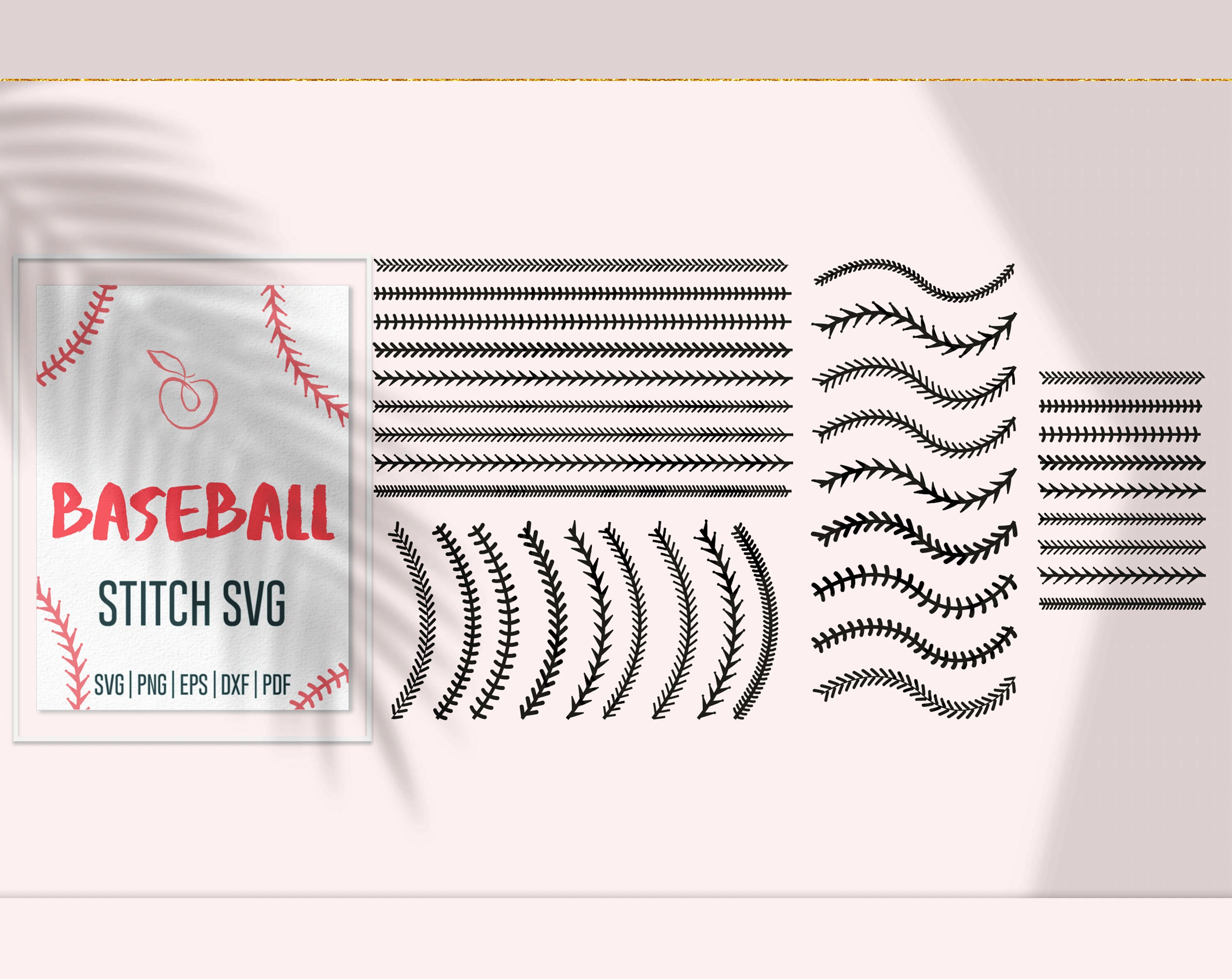 Baseball Stitches Svg, Softball Laces Svg, Baseball Thread, Seams ...