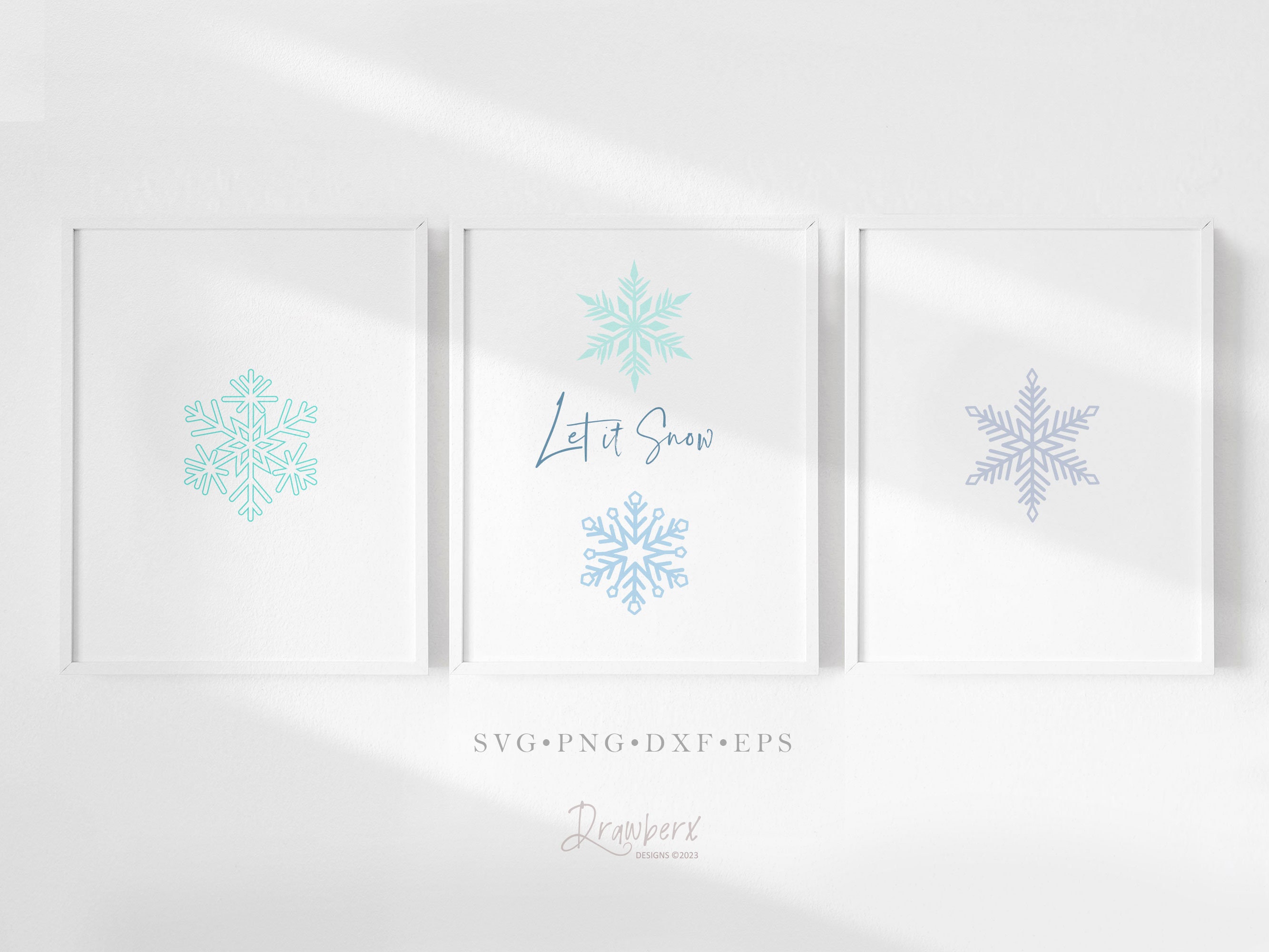 Christmas Snow Svg Bundle, Snowflake / Svg, Png, Eps, Dxf / Hello ...