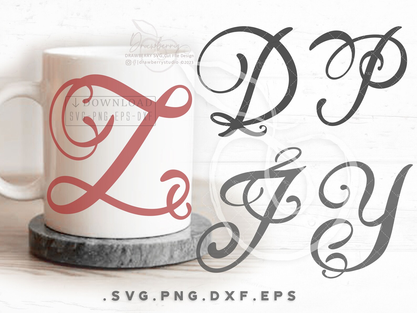 Fancy Letters Svg Hand Lettered Monogram Alphabet Svg - Etsy