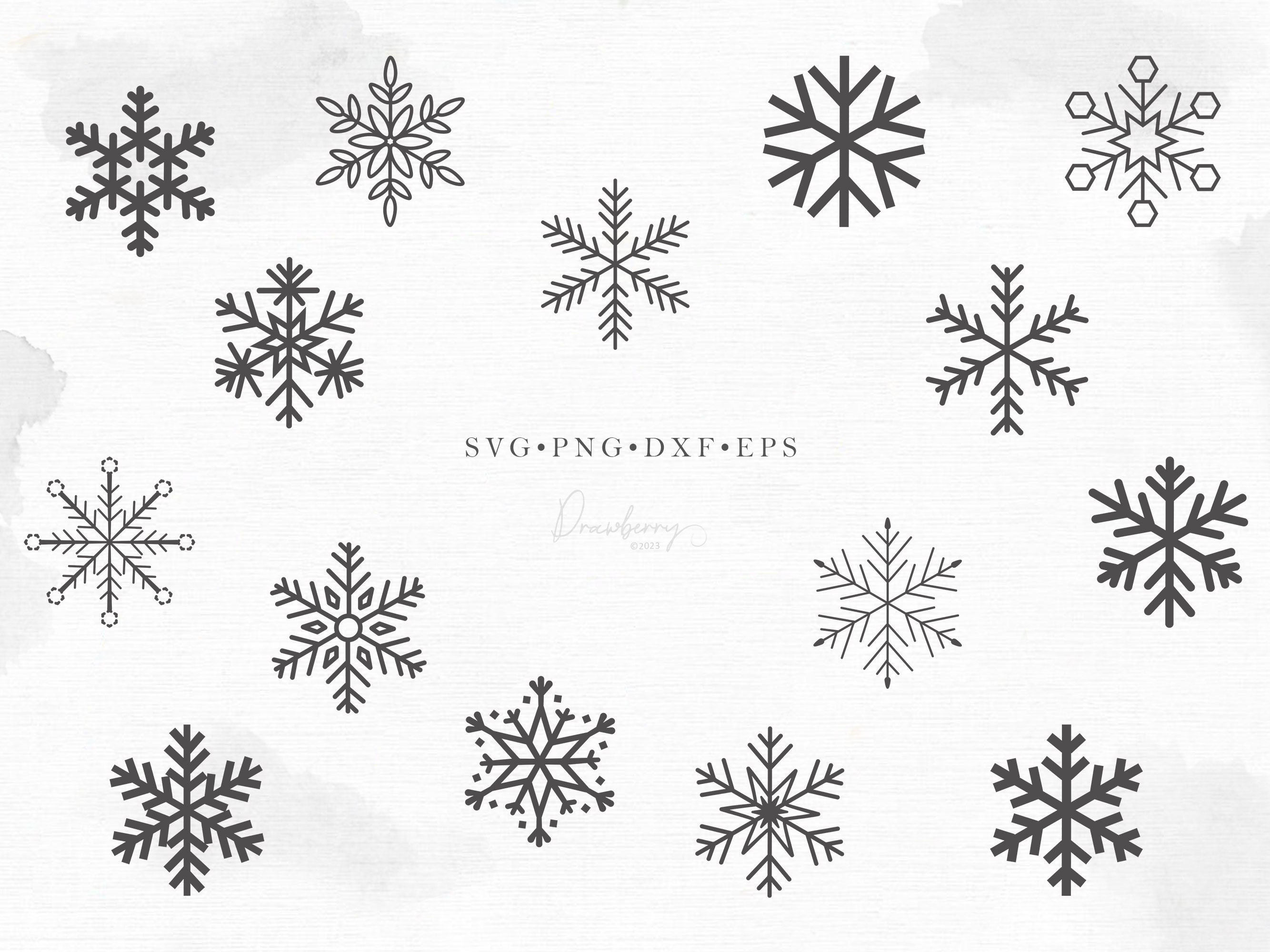 Snowflake Svg Bundle, Christmas Snow / Svg, Png, Eps, Dxf / Winter Snow ...