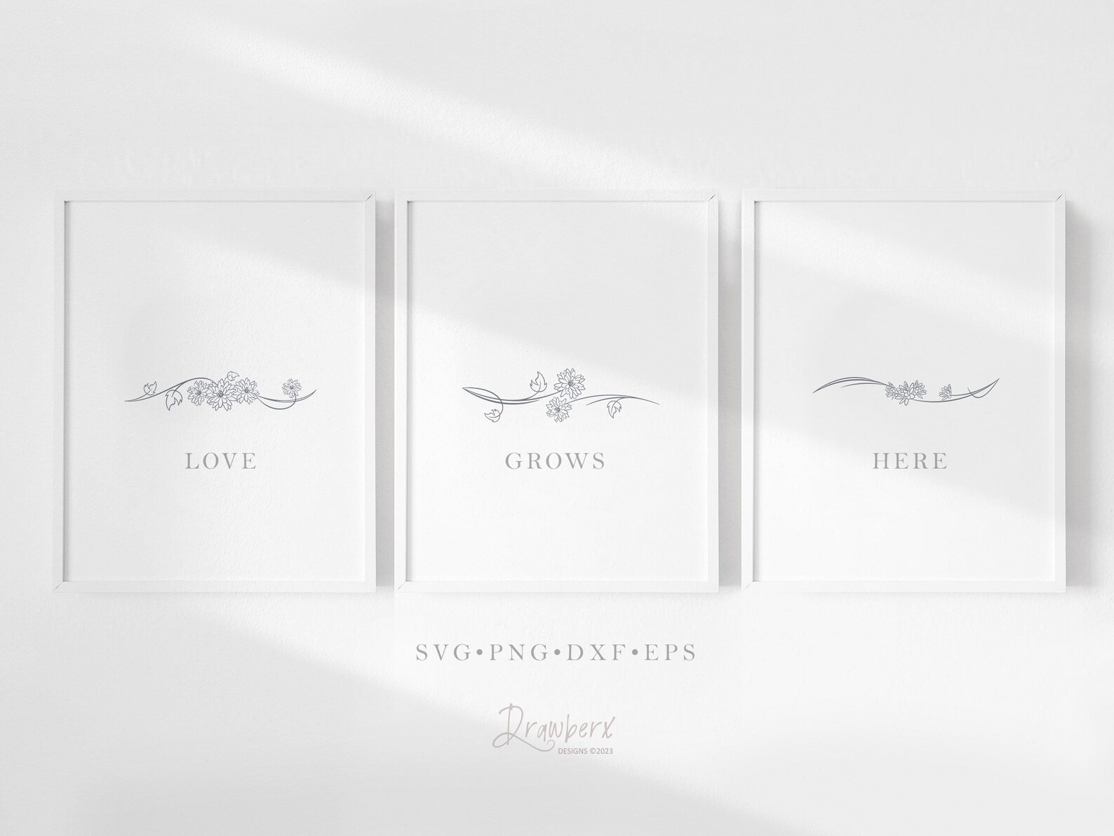 Floral Border Svg / Botanical Divider Svg, 40 Flower Swirl Design ...