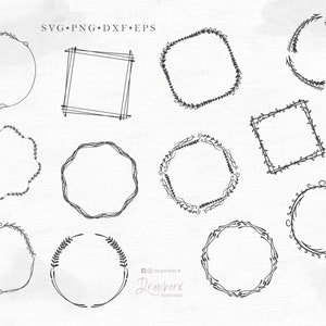Abstract Wreath Svg, Geometric Frame Svg Designs, Circle Frame Svg ...