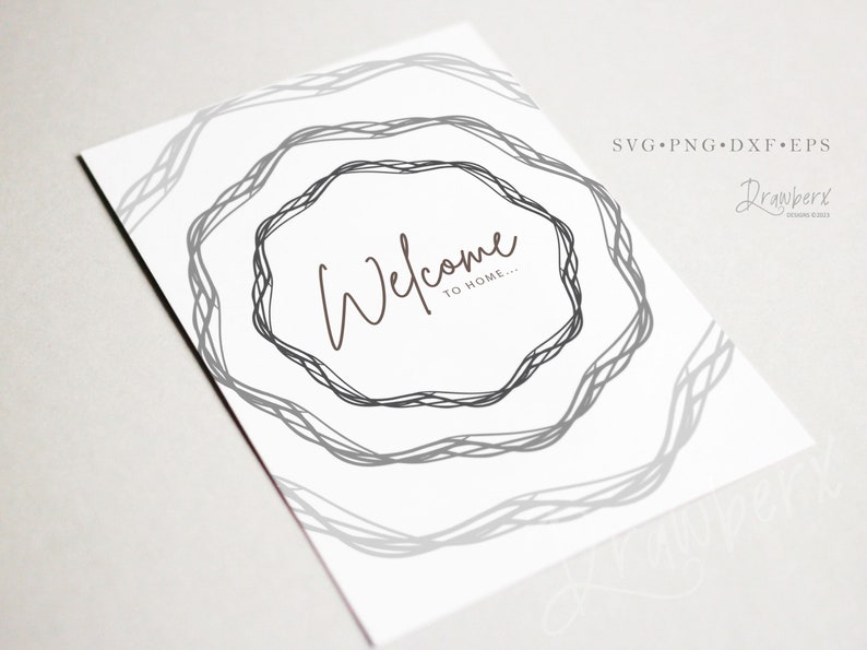 Abstract Wreath Svg, Geometric Frame Svg Designs, Circle Frame Svg ...