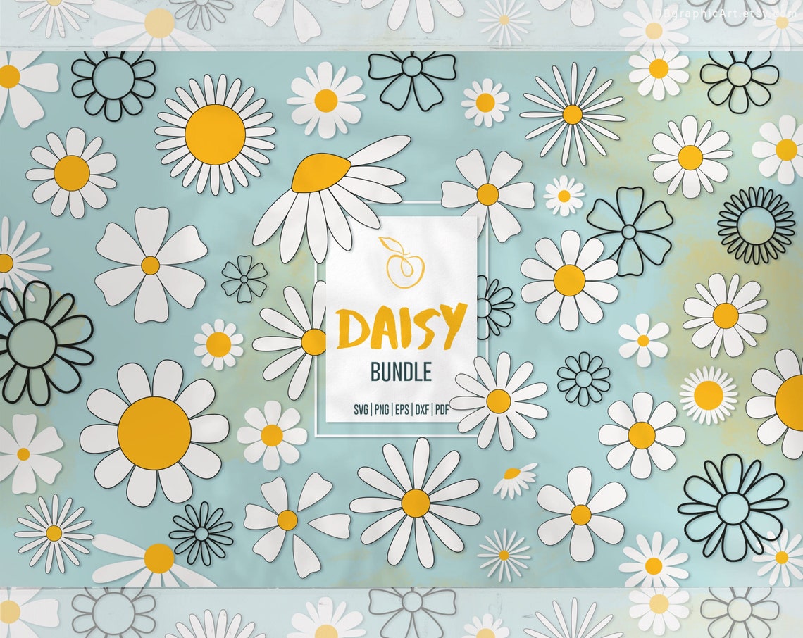 Daisy Svg, White Daisy Flower Svg, Retro Flowers, Daisy Clipart, Daisy ...