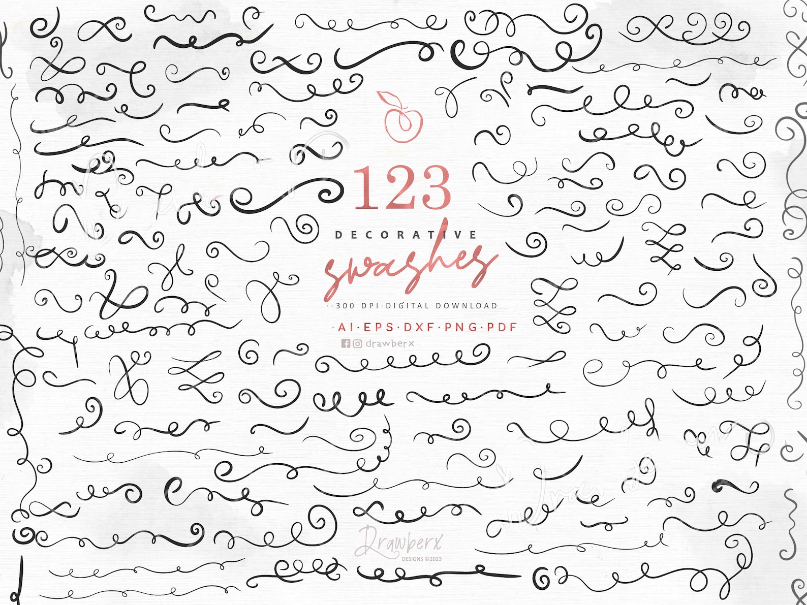 Swashes Svg / Squiggle Underline Svg, Swooshes, Flourish Swirl ...
