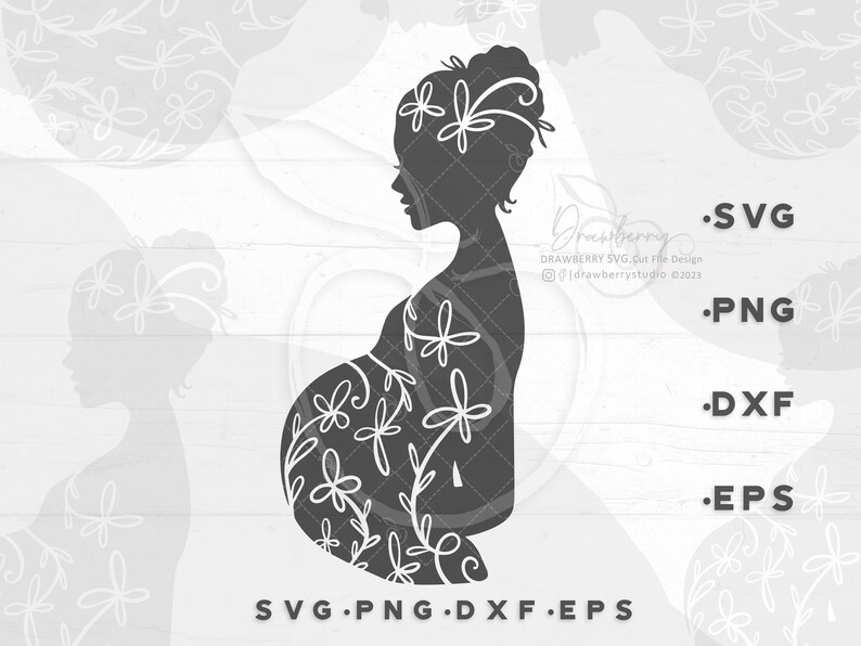 Floral Pregnant Art Svg Pregnancy Svg Mom to Be Svg - Etsy