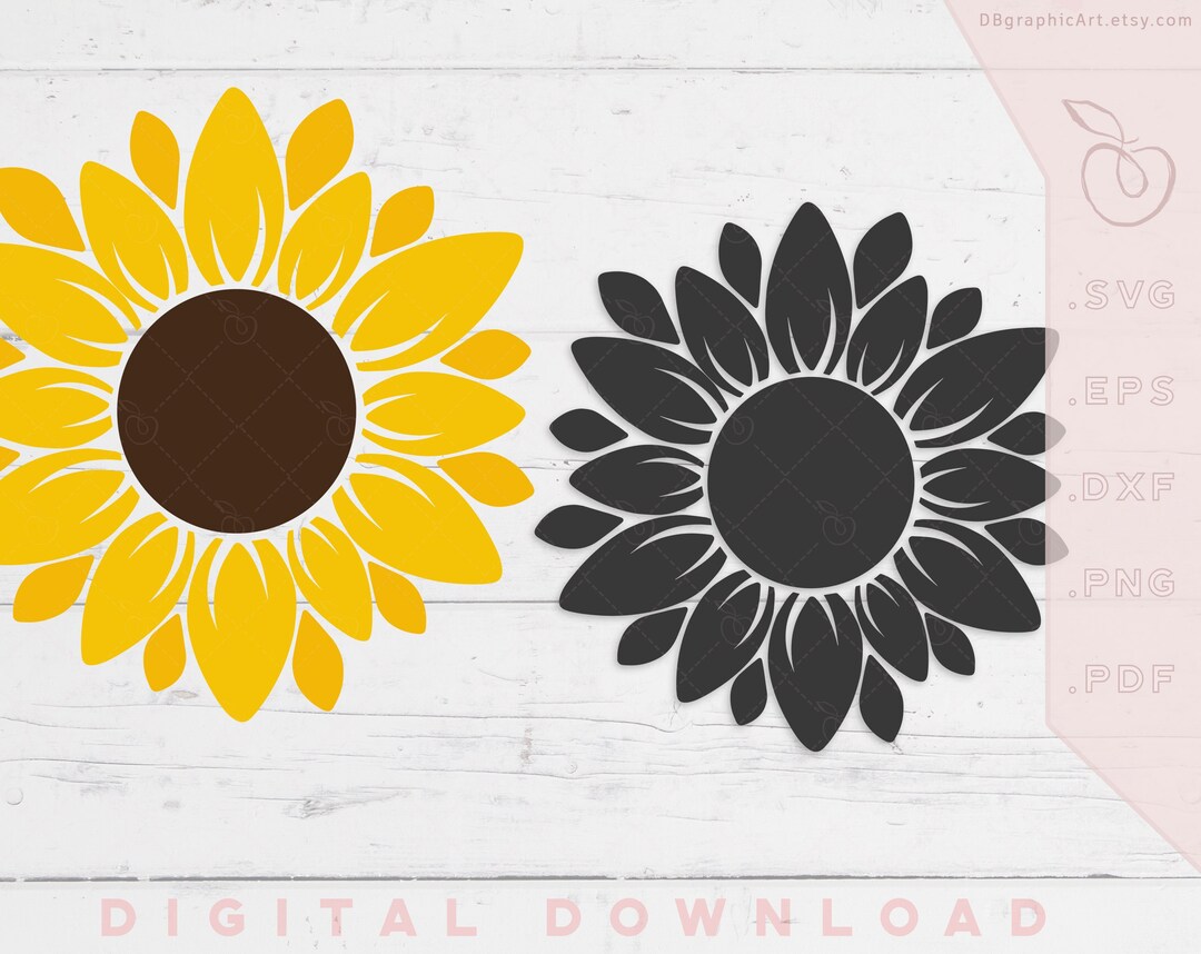Simple Sunflower Svg / Sunflower Cut File / Sunflower Png - Etsy Australia