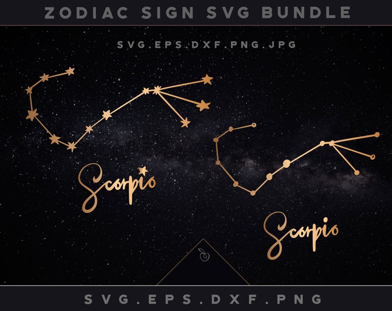 Scorpio Svg Stars Sign / Zodiac Sign Svg Scorpio - Etsy Ireland