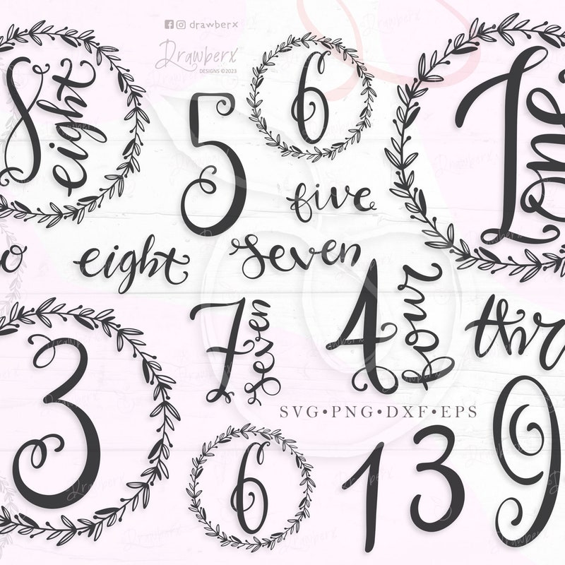 Fancy Numbers - Etsy
