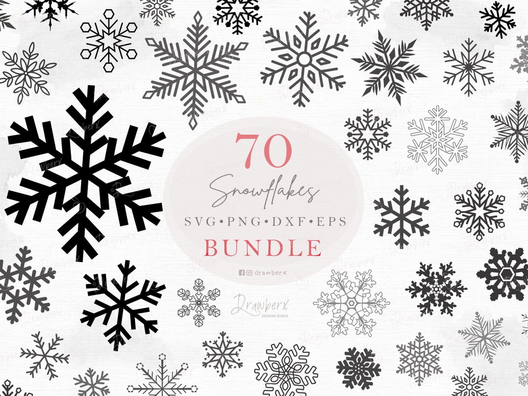 Snowflake Svg Bundle / Winter Snow Clipart, Christmas / Svg, Png, Eps ...