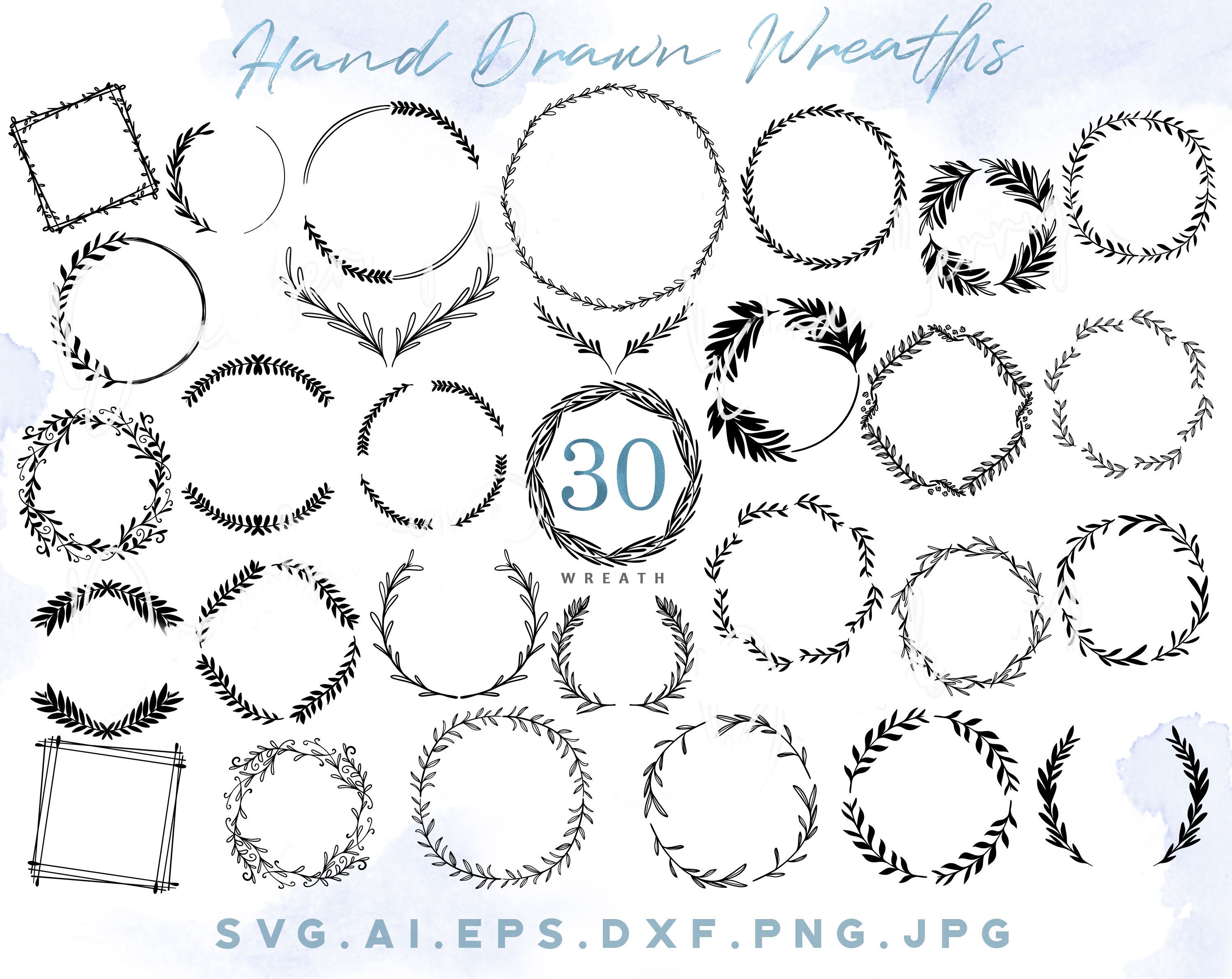 Circle Frame Svg / Wreath Svg / Floral Frame Svg / Laurel - Etsy