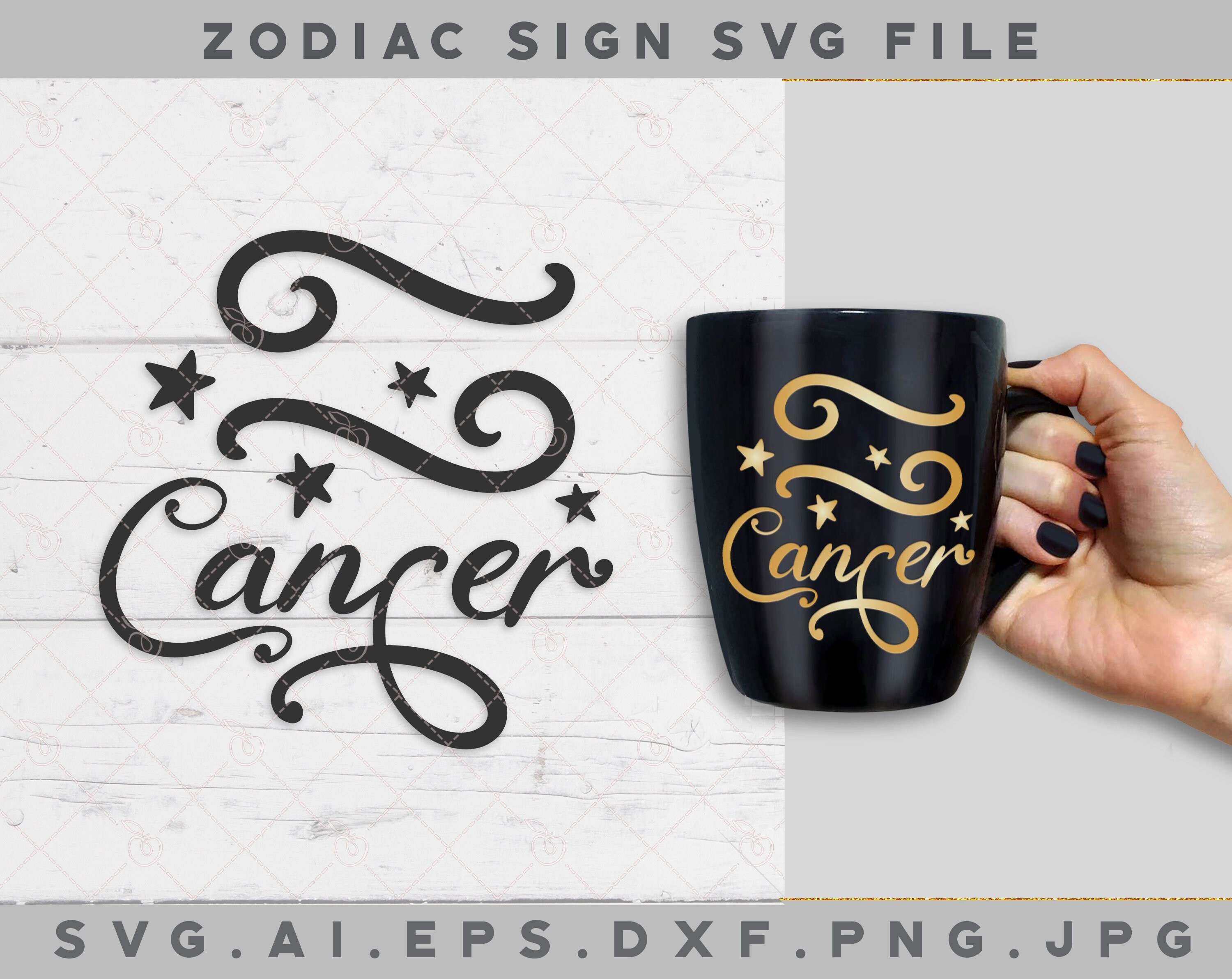 Cancer Zodiac Sign SVG Cancer Sign Svg / Zodiac Symbol - Etsy