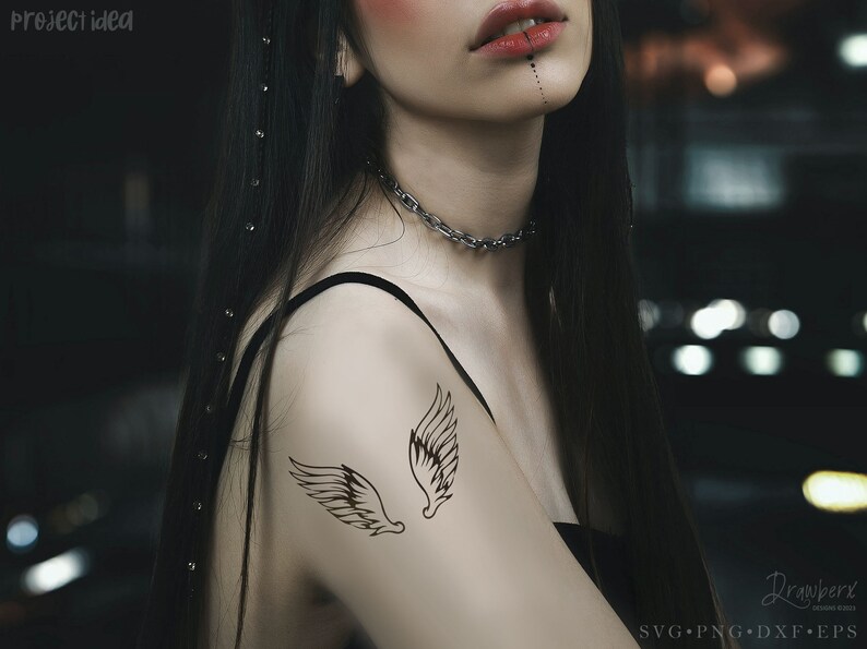Angel Wings Svg, Tattoo Design, Liner, Angel, Demon, Fairy, Simple Wing ...