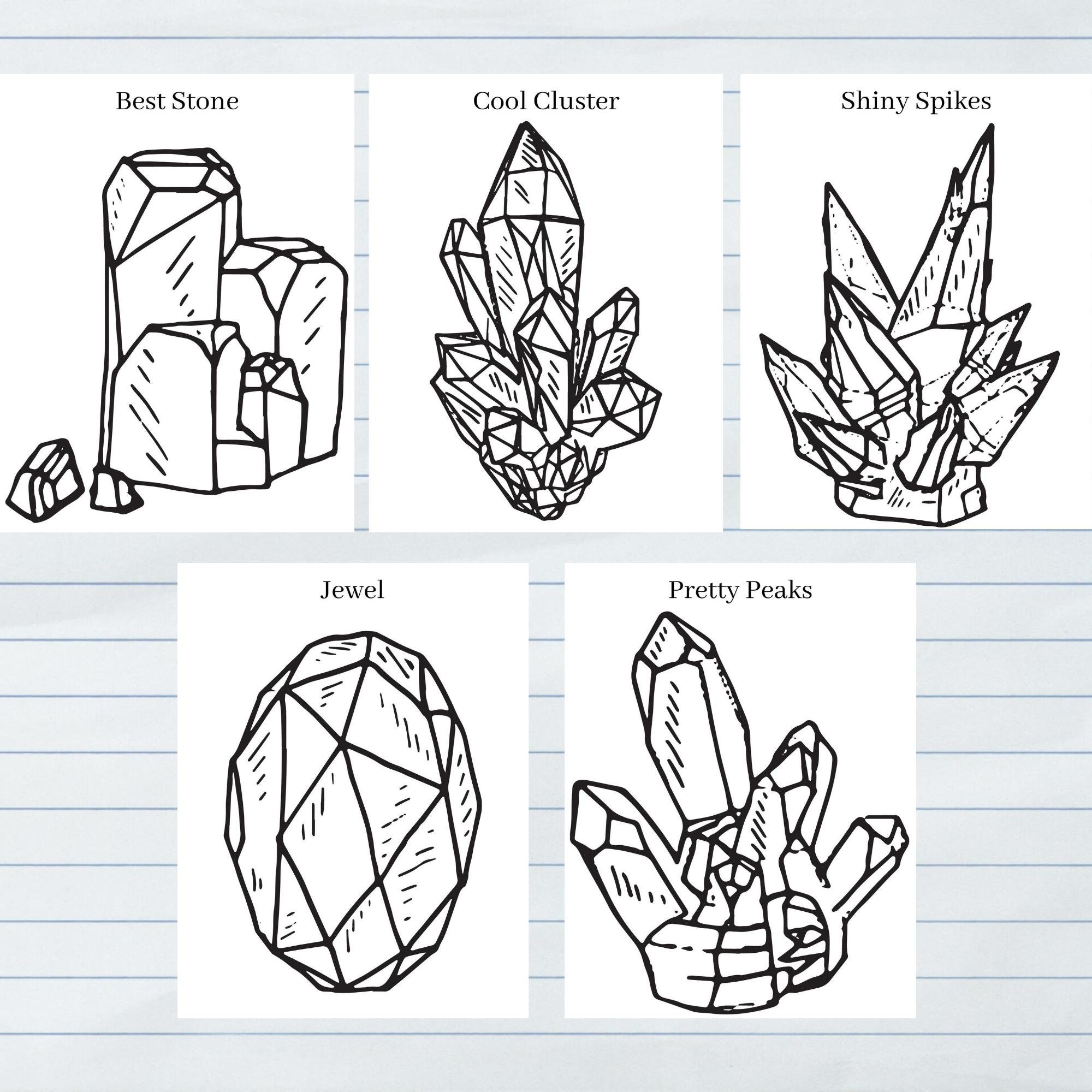 Gemstone Coloring Worksheets Coloring Book Activity Pages - Etsy Australia