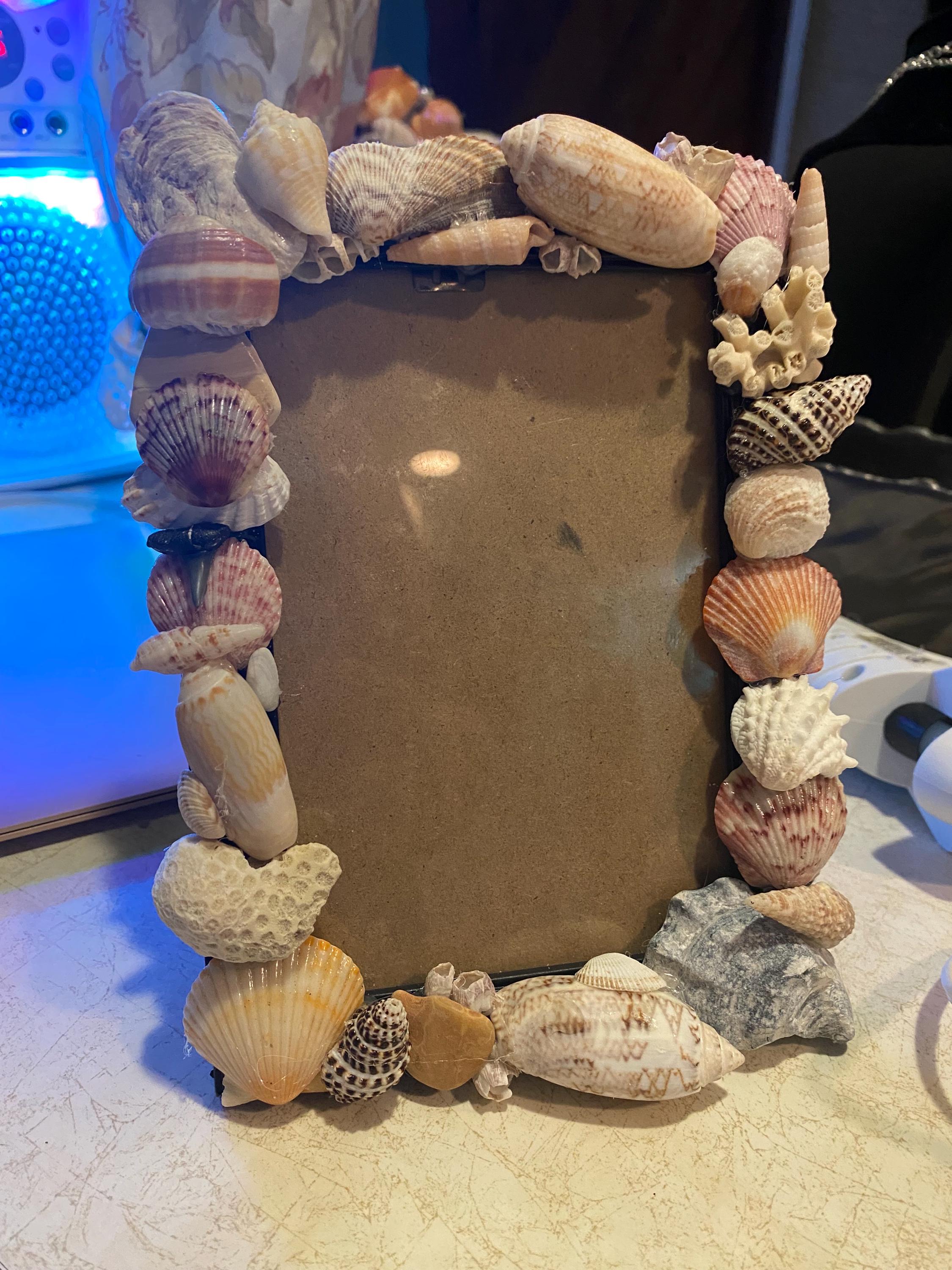 4x6 Seashell Photo Frame, Beach Gifts, Picture Frame, Mermaid Vibes ...